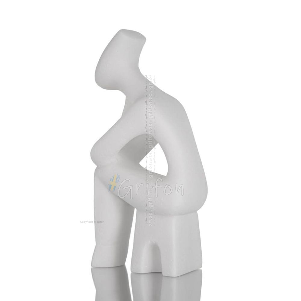 Cycladic figurine thinking 225x10cm Full body alabaster statue, Cyclad