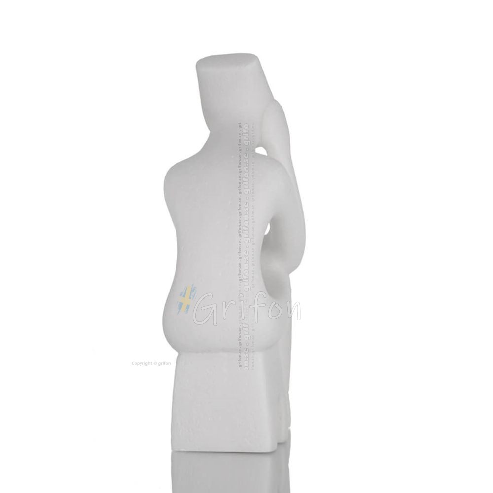 Cycladic figurine thinking 225x10cm Full body alabaster statue, Cyclad