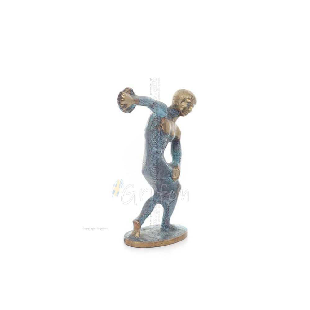 Discus Thrower of Myron: Young Athlete, Olympic Games Symbol 12cm Full